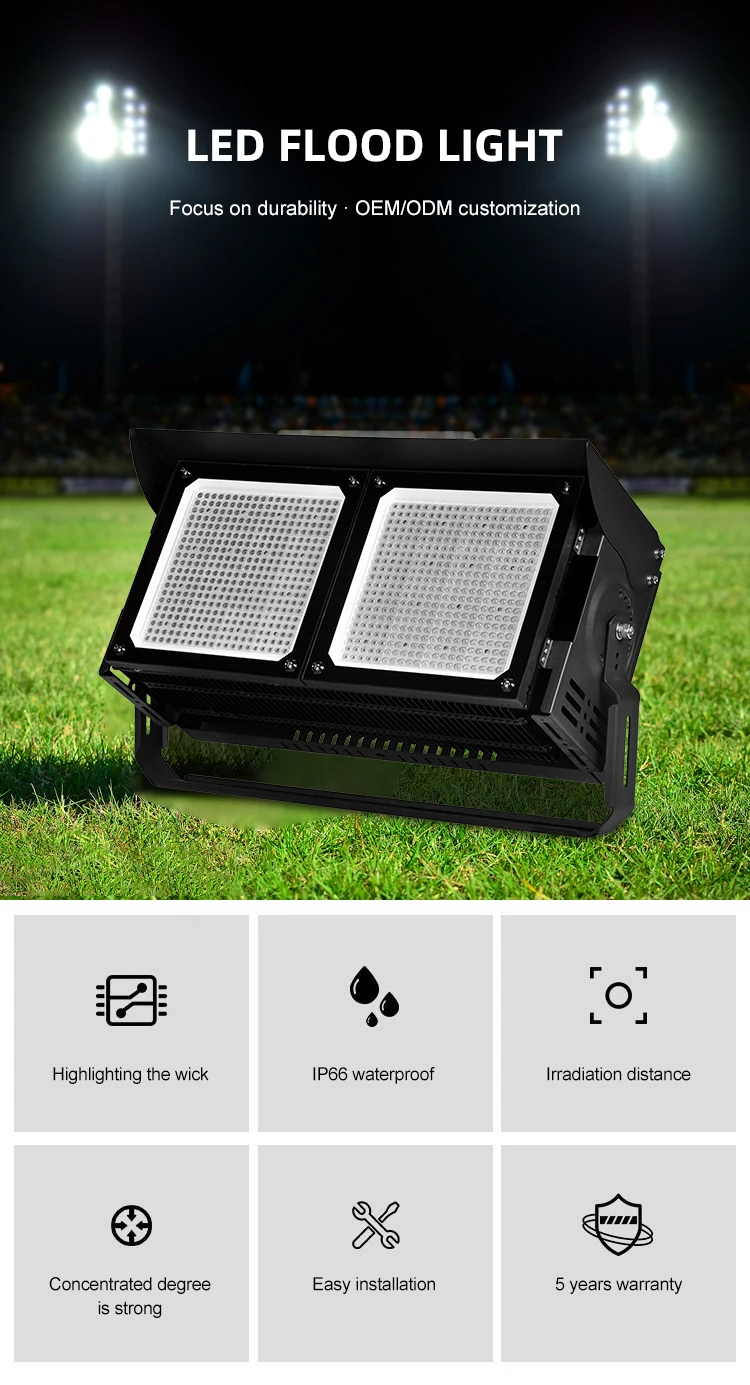High Lumen Aluminum Waterproof Ip66 Outdoor Stadium 500w 1000w 1500w ...