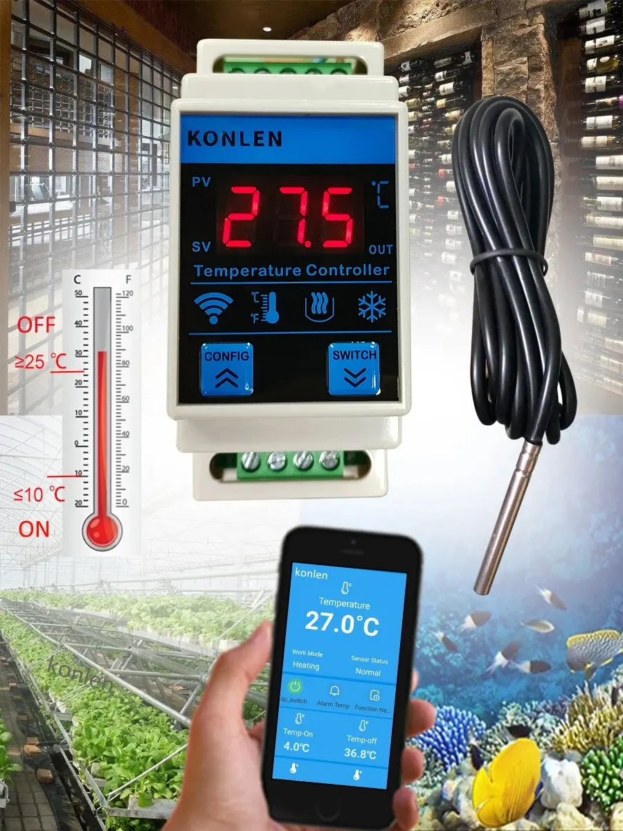 KONLEN Tuya WIFI Temperature Sensor - Smart Life Control