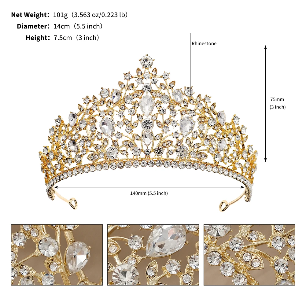 Vintage Queen Crowns and Tiaras Princess Crowns for Women and Girls ...