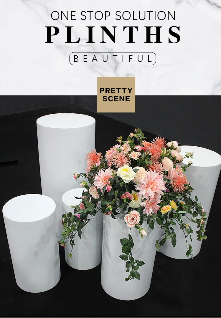 Cylinder Plinth - Elegant Metal Round Plinth for Weddings