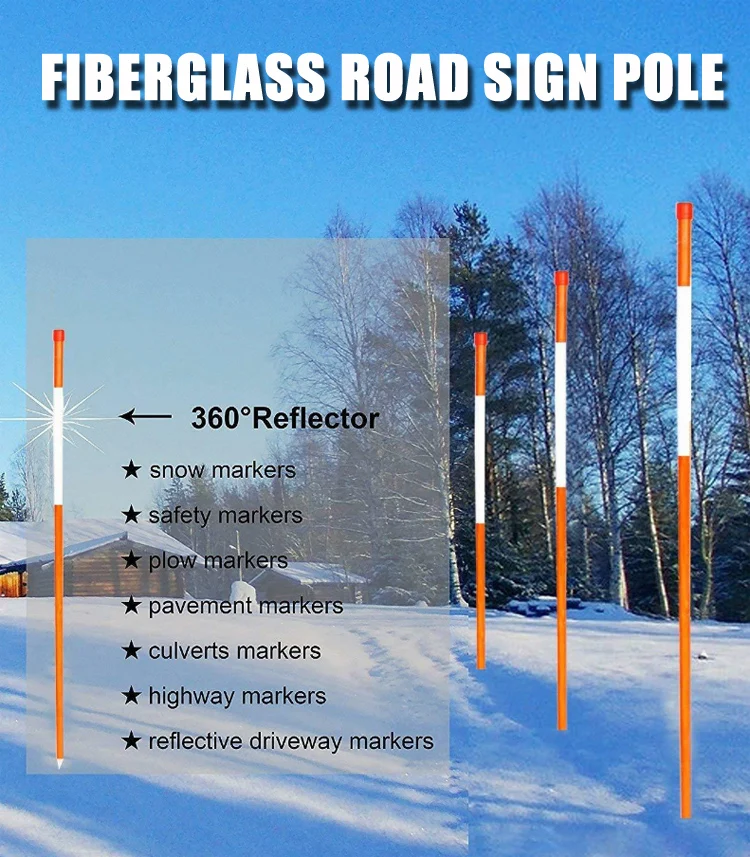 Reflective Fiberglass Snow Lane Marking Stakes| Alibaba.com