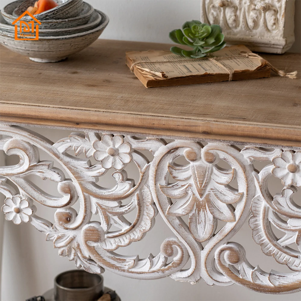 Mamba French Style Rectangular Entrance Table for Living Room