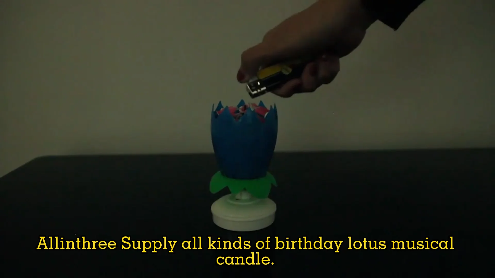 Allinthree Supply Twisting Lotus Flower Musical Birthday Candle With ...