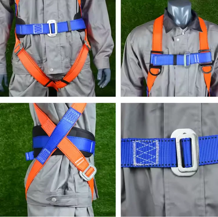 Polyester Industrial Safety Harness Full Body Fall Protection with ...