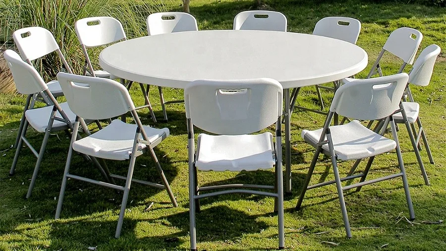 6ft 72inch Hdpe Tabletop 10 Seater Wedding Banquet Dining Foldable ...