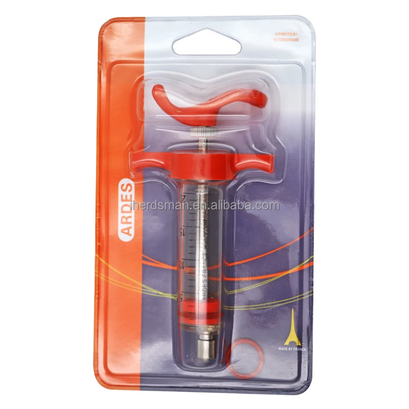 Poultry Plastic Steel Veterinary Syringes Animal Use Injector Tools ...
