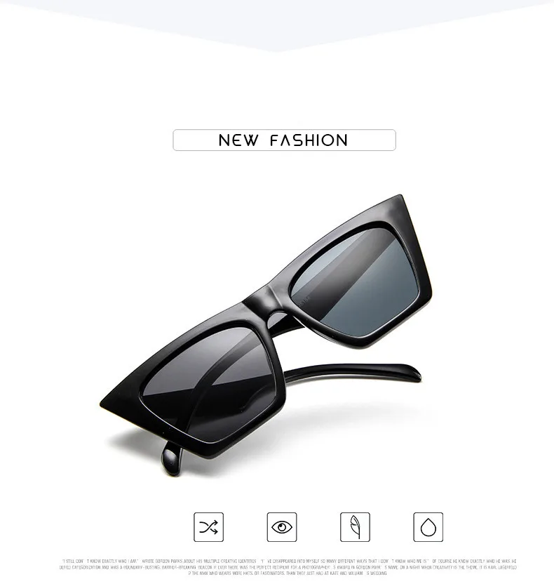New Fashion Brand Designer Cat Eye Eyewear Sunglasses Women Men Retro ...