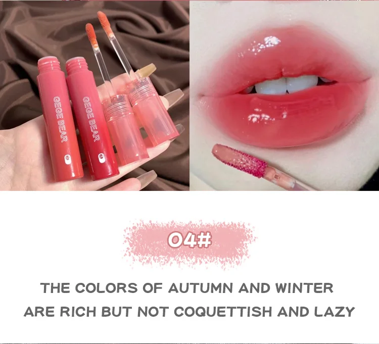 Gege Bear Velvet Mattes Soft Lip Glaze Moisturizing Easy To Color Lip ...