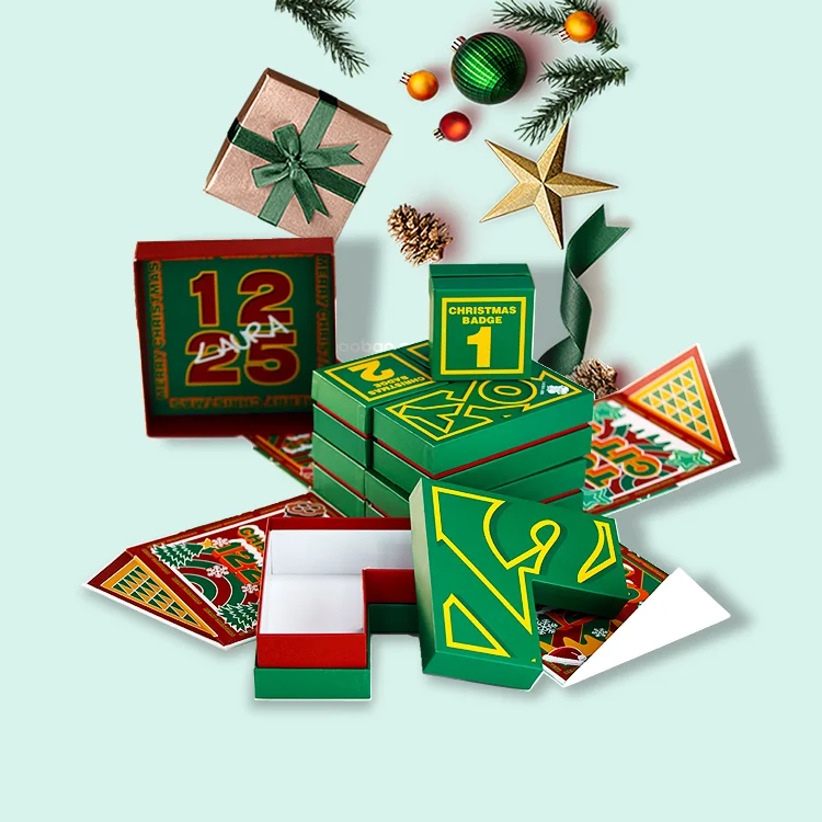 High Quality New Design Customized Logo Color 2024 Christmas Gift Boxes ...