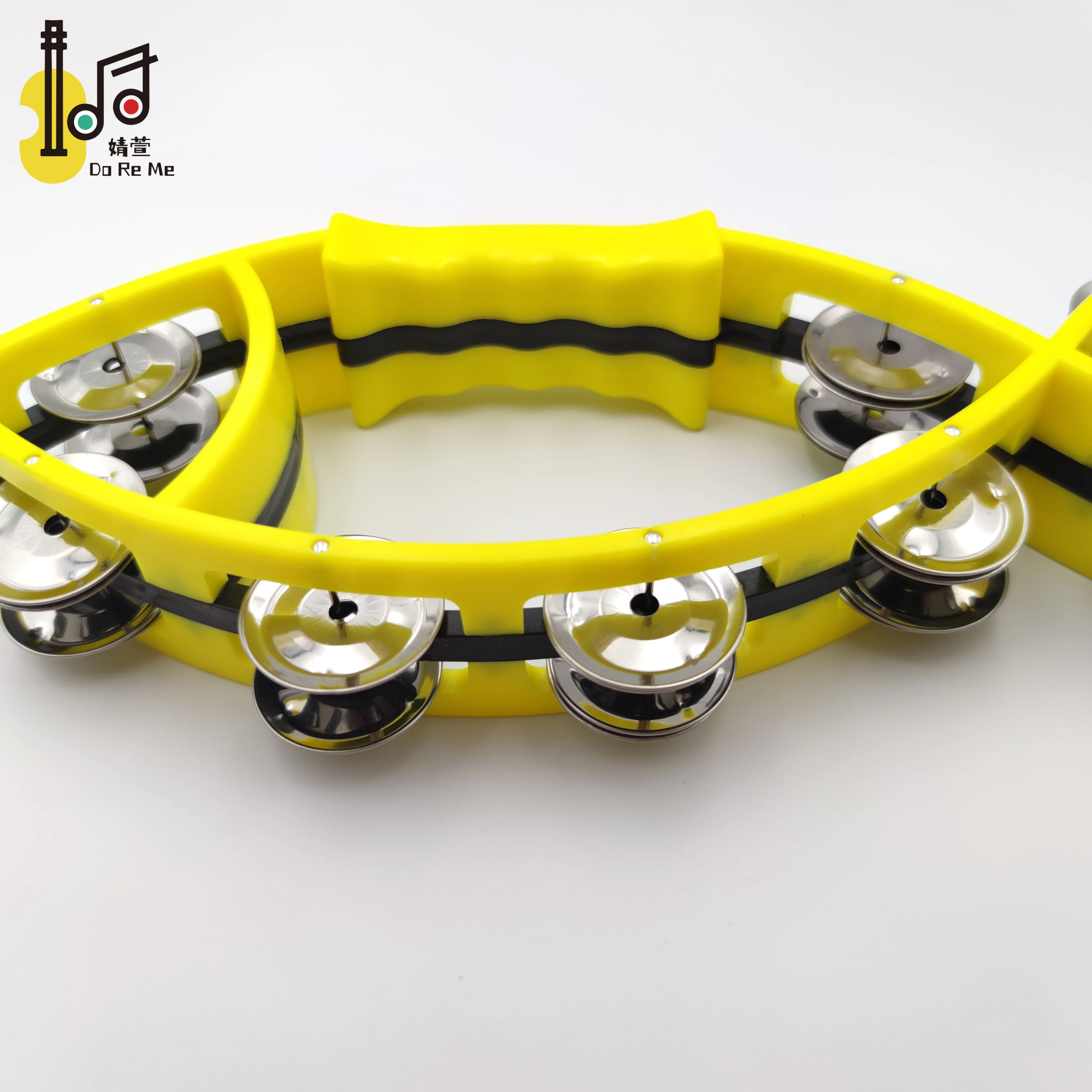 Fish Shaped Yellow Tambourine Diy Musical Instrument Toys for Kids ...
