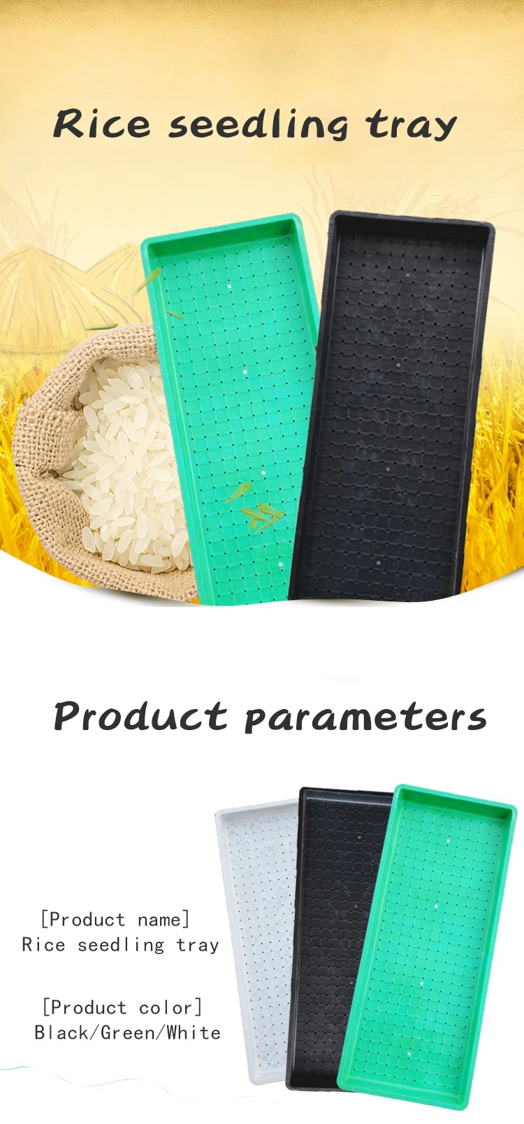Plastic Rice Seedling Trays - Efficient Field Cultivation