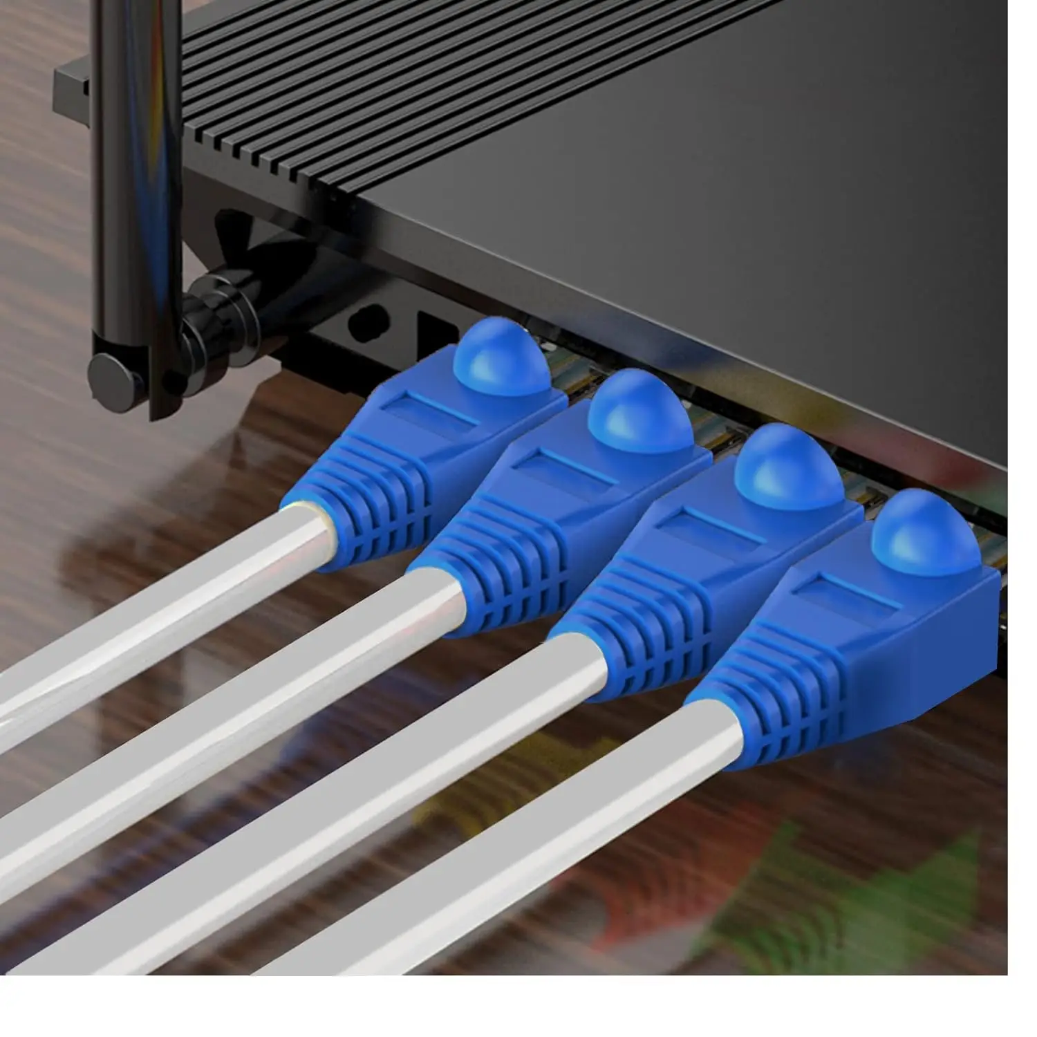 Rj45 Connector Plug Protective Sleeve Random Color Connector Plugs ...