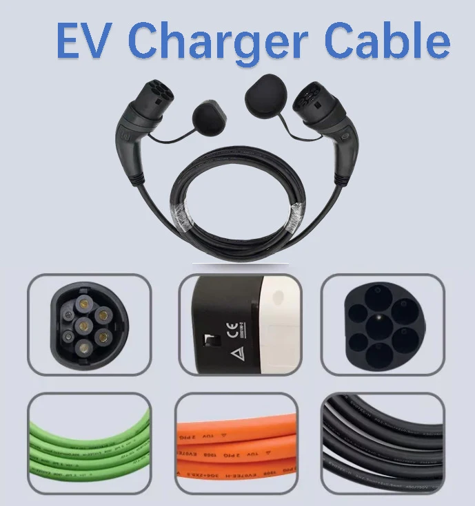 Iec 62196-2 Ev Charging Coiled Cable For Stations Electric Car Green ...