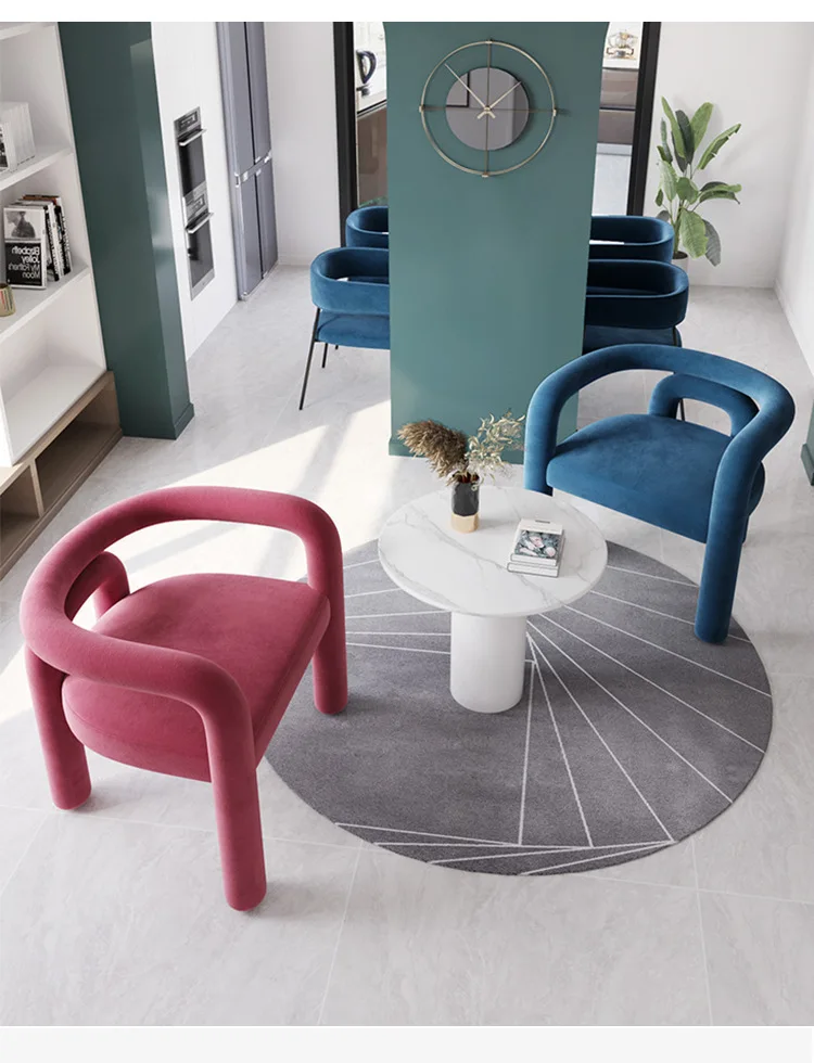 New Modern Coffee Shop U-shaped Steel Tube Leg Chair Dining Room ...