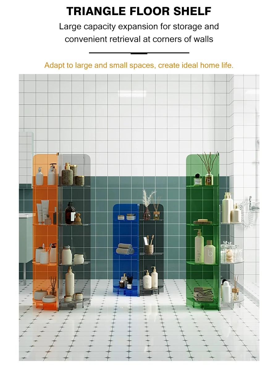 Minimalist Triangle Acrylic Display Rack Multi-story Floor Stand For ...