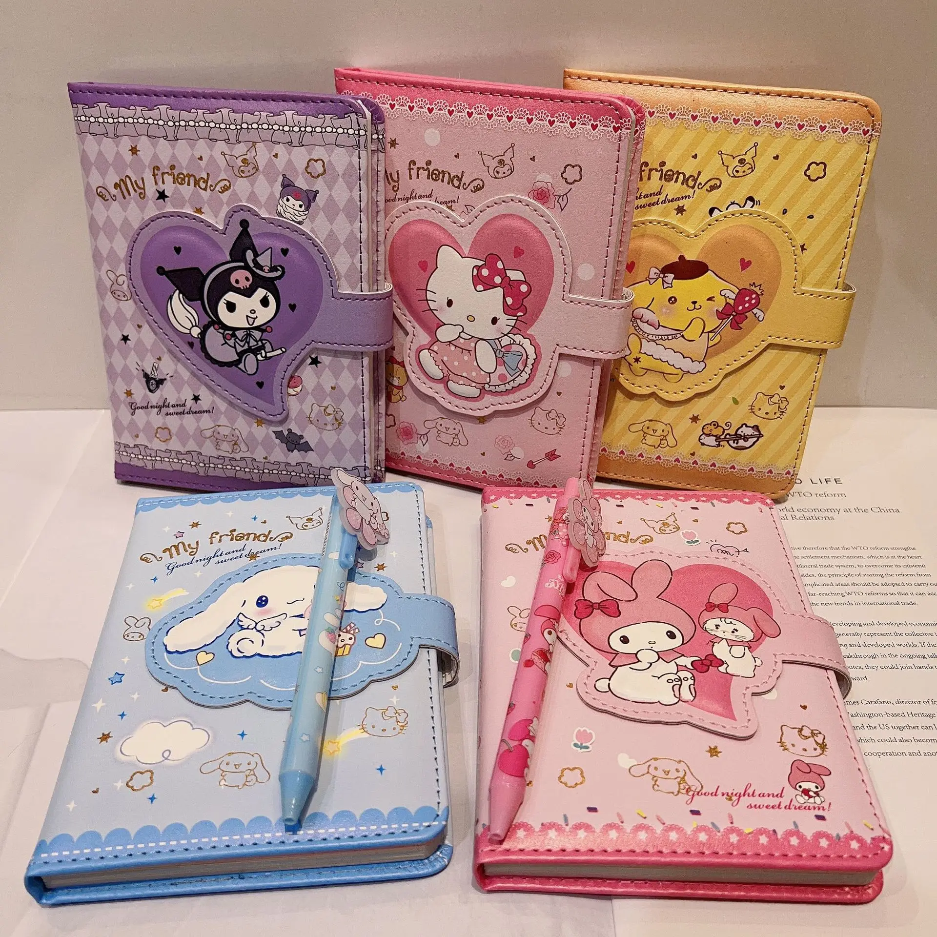 Zg- Sanrio Stationary Kawaii Kuromi My Melody Note Pad Notebook Set ...