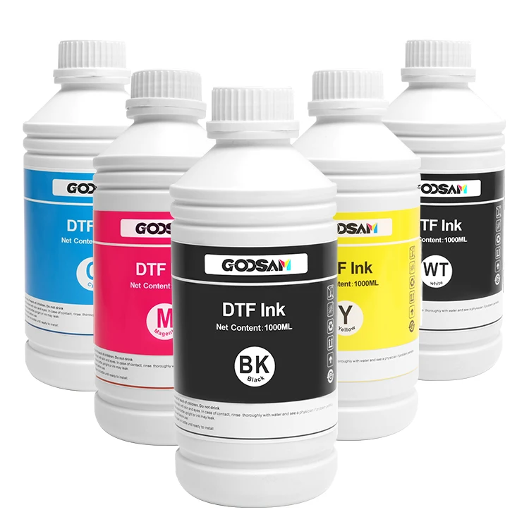 High Density Refill 1 Liter A3 Printer Textile White Dtf Pigment Ink Set For Dupont Printing ...