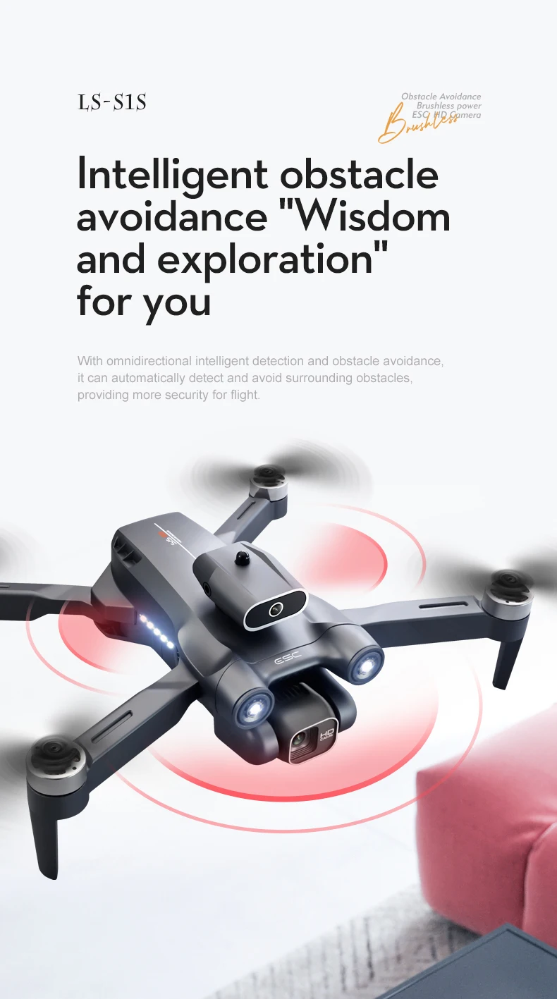 2023 Lsrc S1s Mini Drone 4k Hd Dual Esc Camera Optical Flow Positioning ...