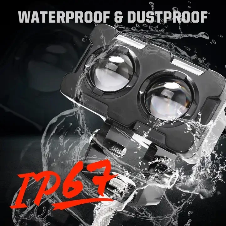 3inch Dual Color LED Spotlight - 25W Offroad Motorcycle Lights