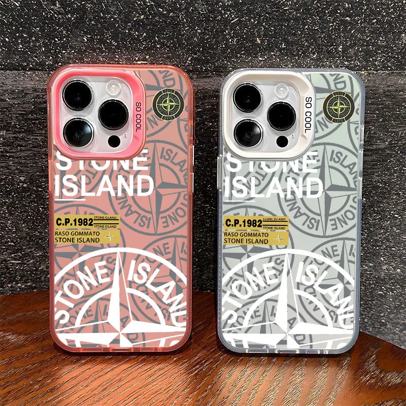 Color silver IMD personalized trend stone island mobile phone cases for ...