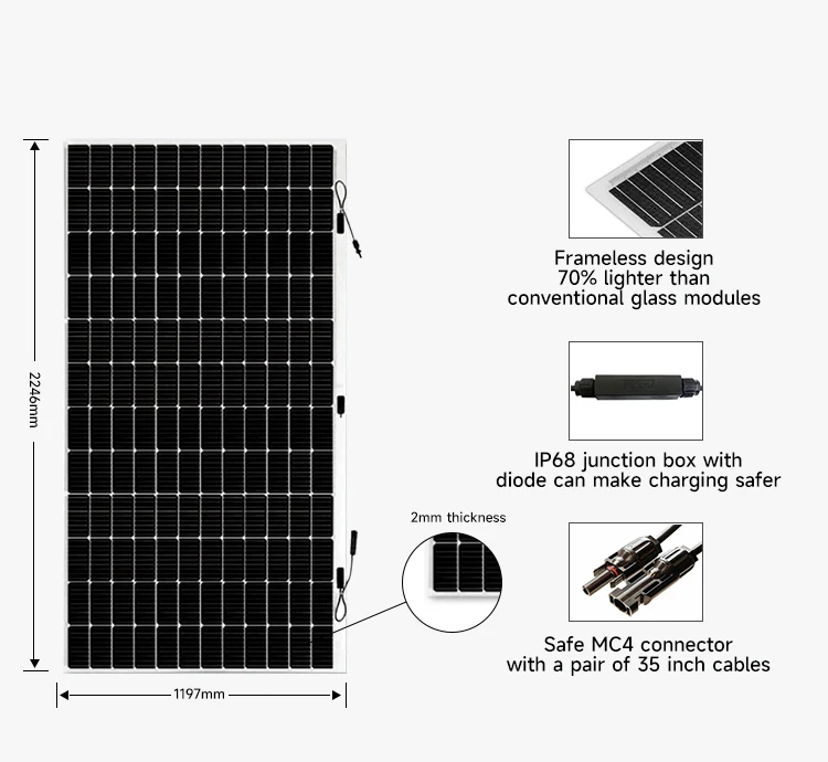 Sunman 520w Flexible Solar Panel - High Efficiency Power