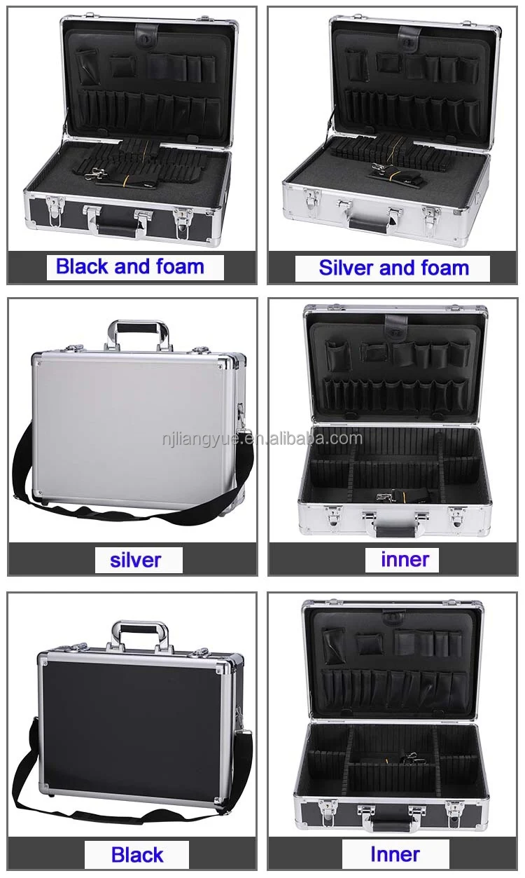 Aluminum Alloy Toolbox Flight Case Tool Box Portable Small Storage Case ...