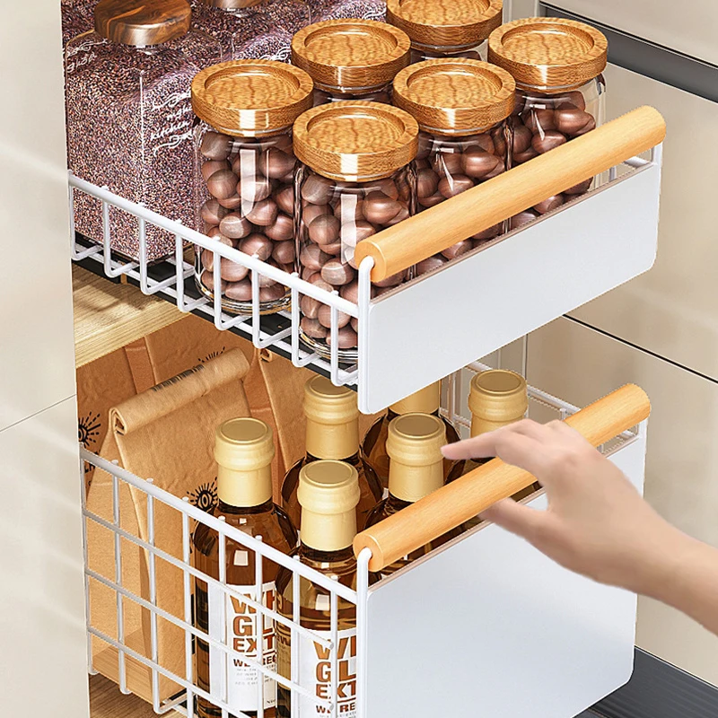 Foldable Slide Drawer Storage Shelf Sliding Roll Drawers Pull Out ...