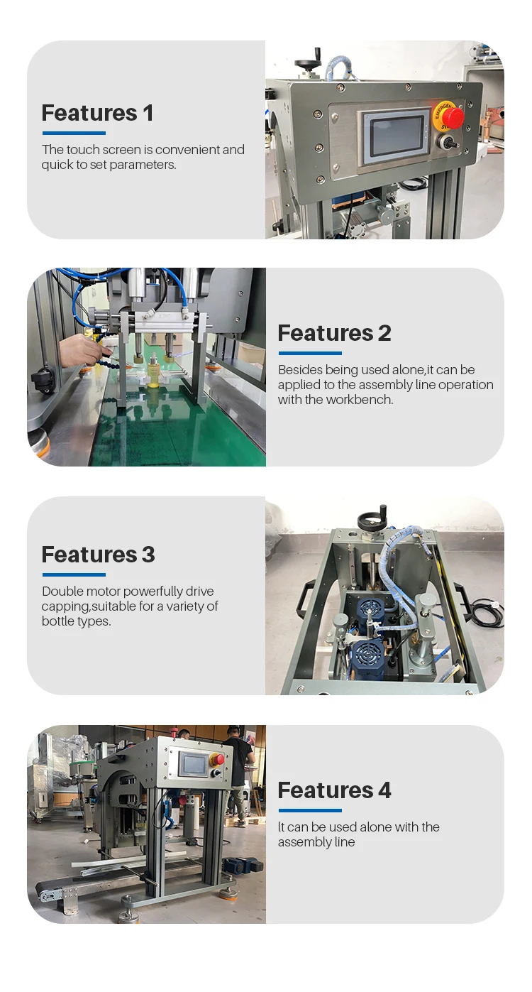 BSK-AX05 Desktop Automatic Plastic Bottle Capping Machine Matching ...