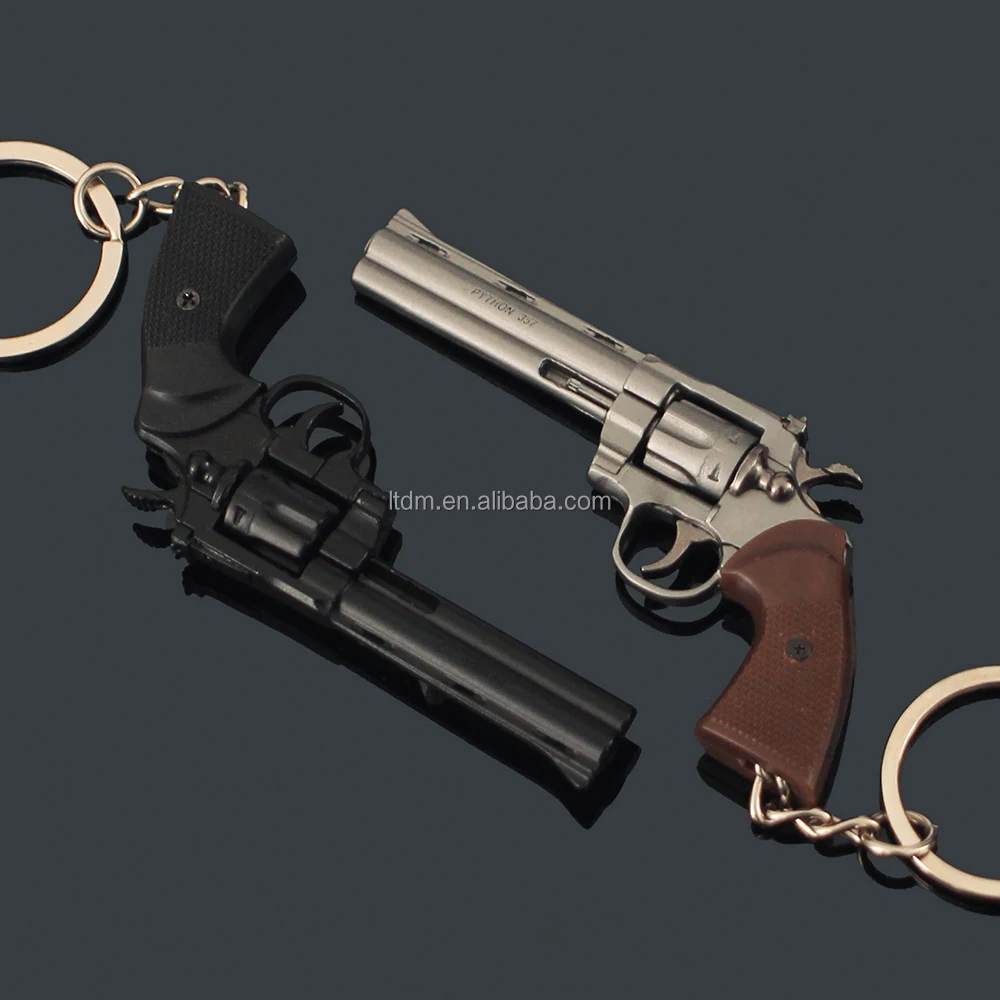 Revolver Gun Keychain Model Mini 7cm Metal Pendant Souvenir Boys ...