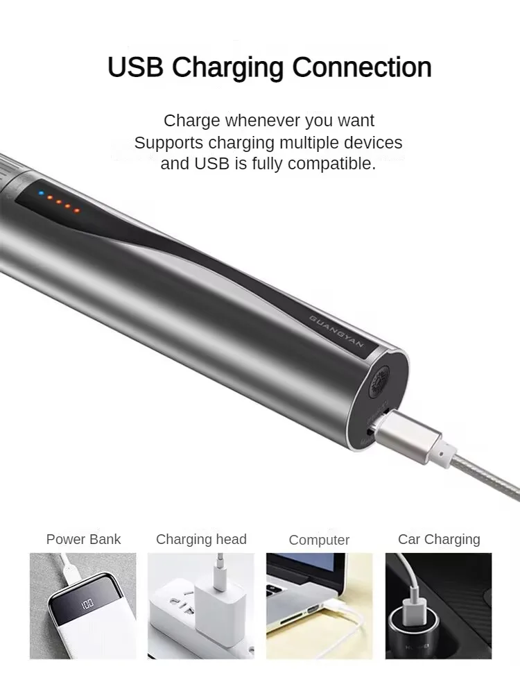 Aluminium Alloy Optical Fiber Tester Pen 50mw Rechargeable