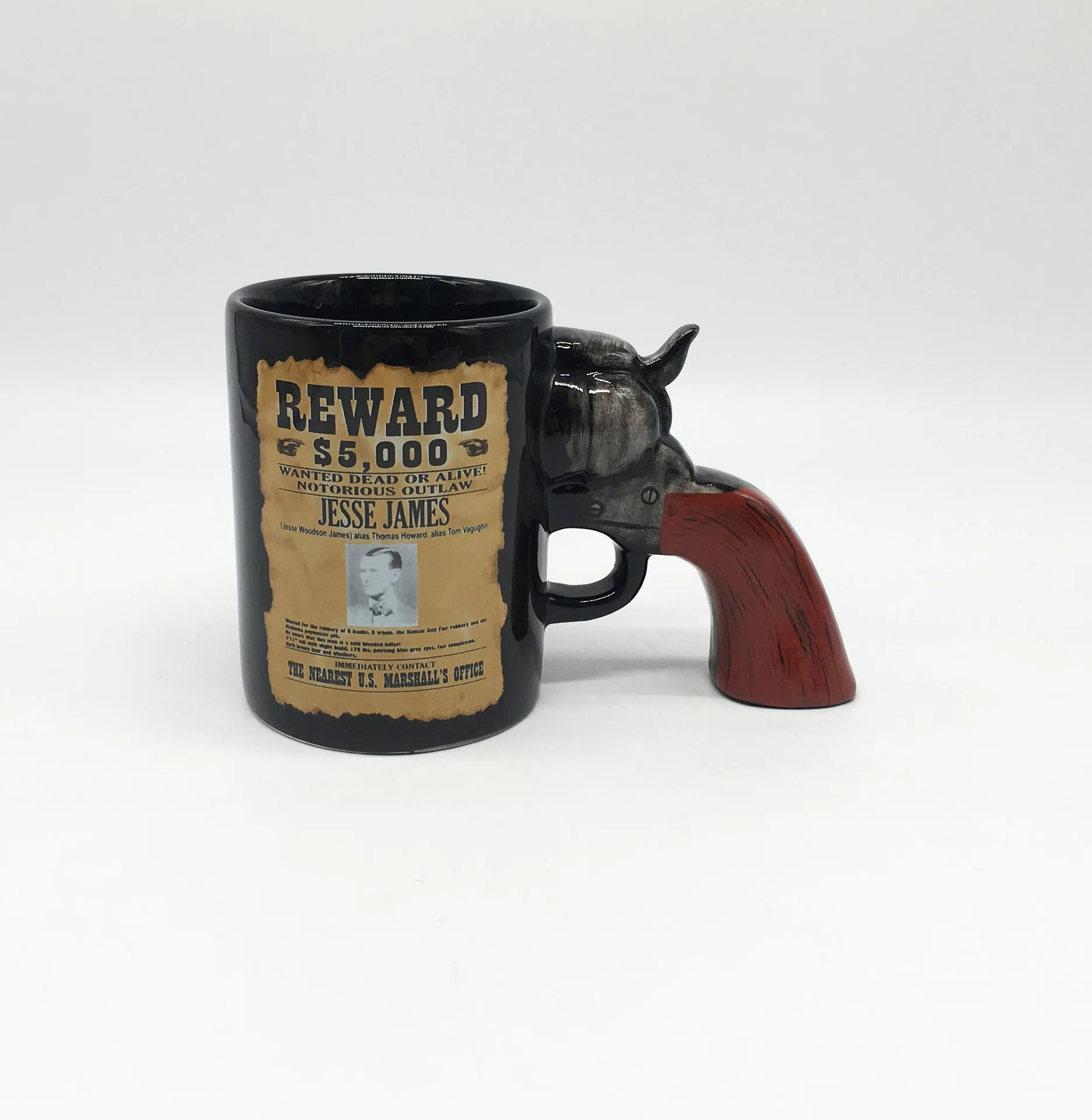 Custom Gun Handle Coffee Mugs - Perfect for Target Practice