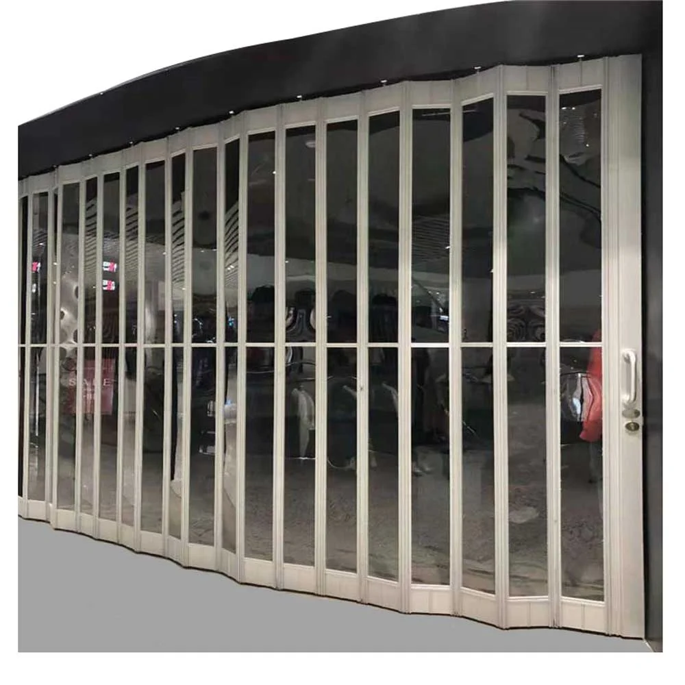 Shopfront Clear PVC Folding Door - Durable & Stylish