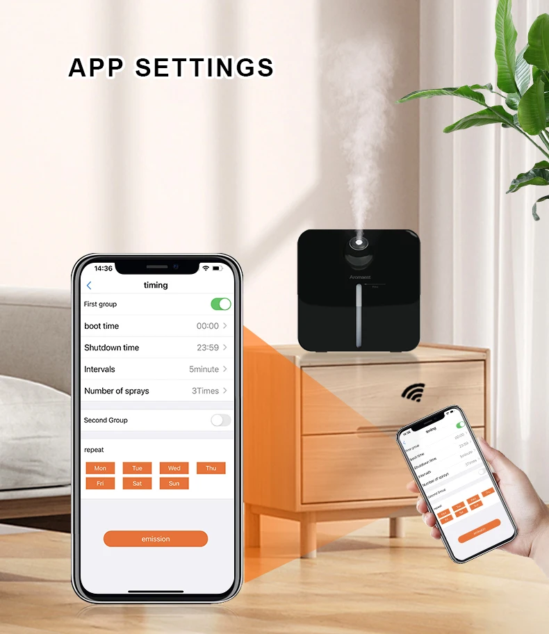 Aroma Diffuser Scent Machine - 800ML Capacity & Silent Operation