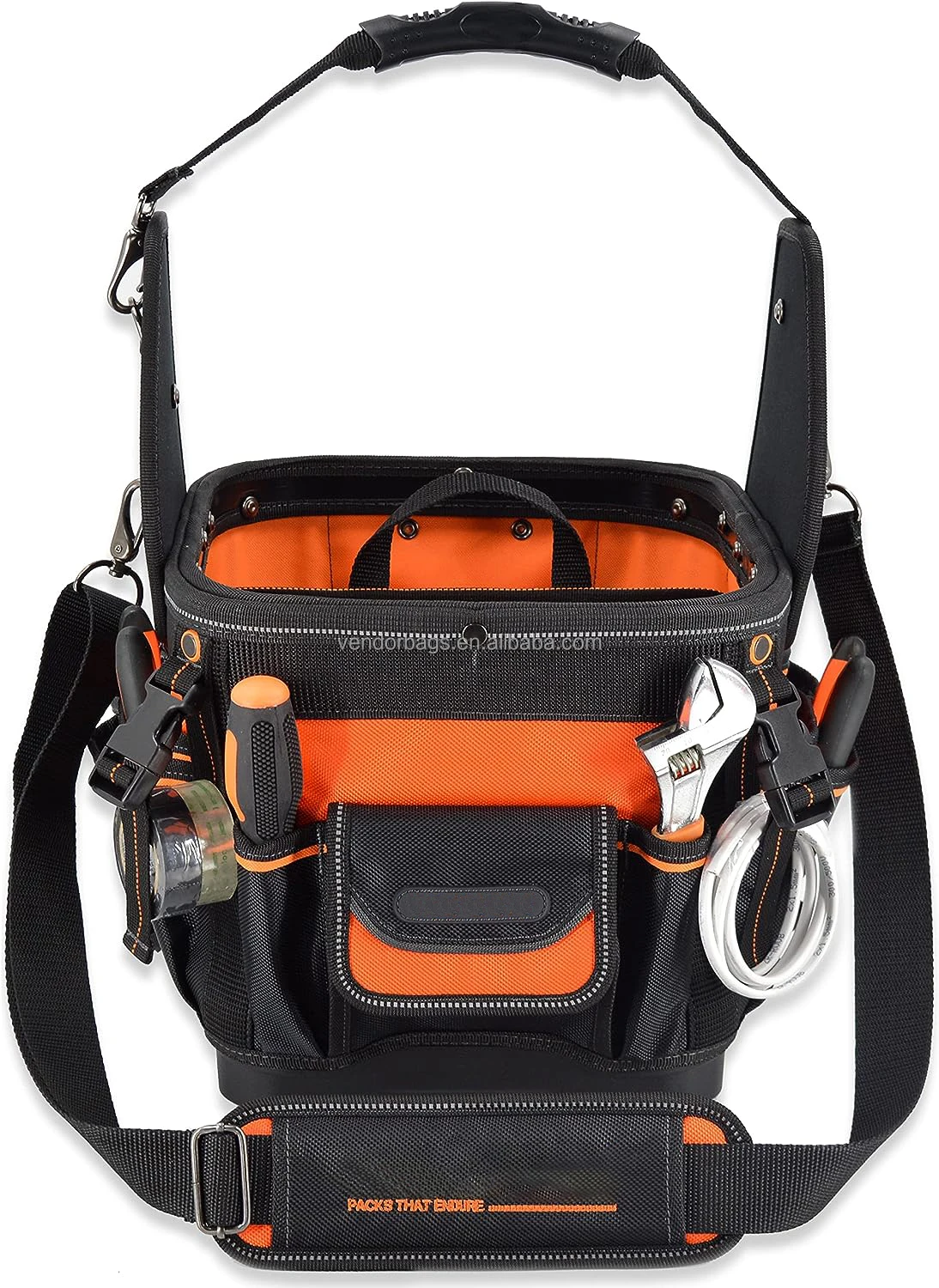 Custom Durable 24-Pockets Hard-Based HVAC Tool Carrier Caddy Organizer ...