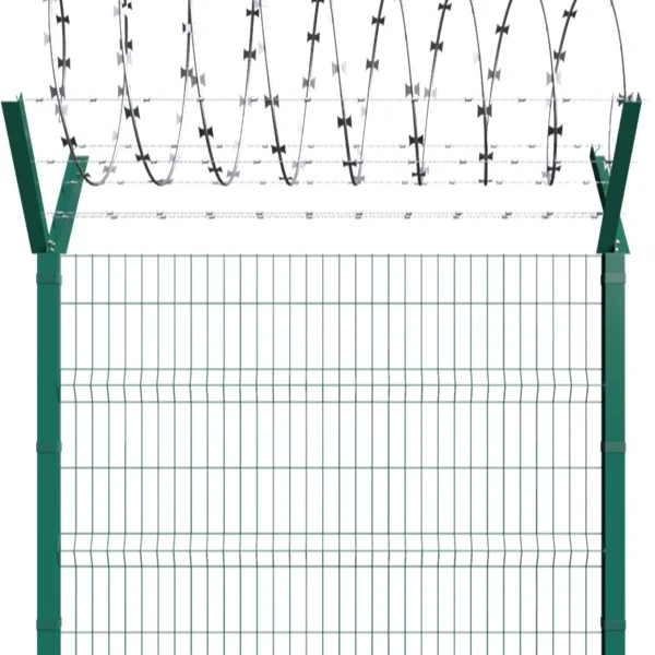 Galvanized Welded Wire Mesh Fence Triangle Bending Iron Wire Mesh Fence ...