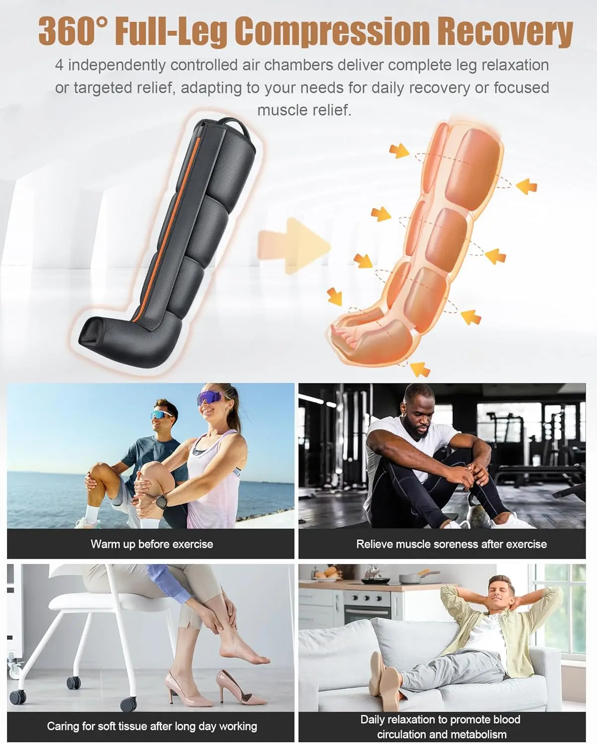 Healthpal Oem Odm 8 Chamber Pneumatic Medical Grade Shorts ...