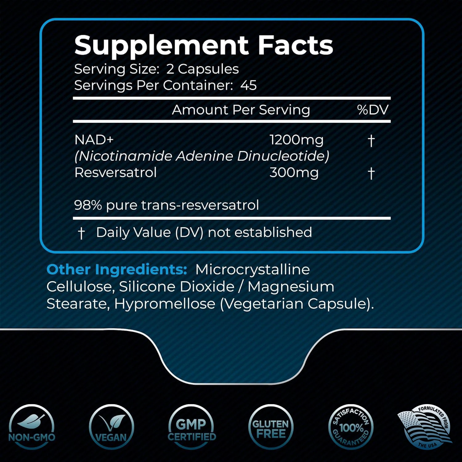Liposomal NAD+ Supplement 1500mg with Resveratrol - Support Cellular ...