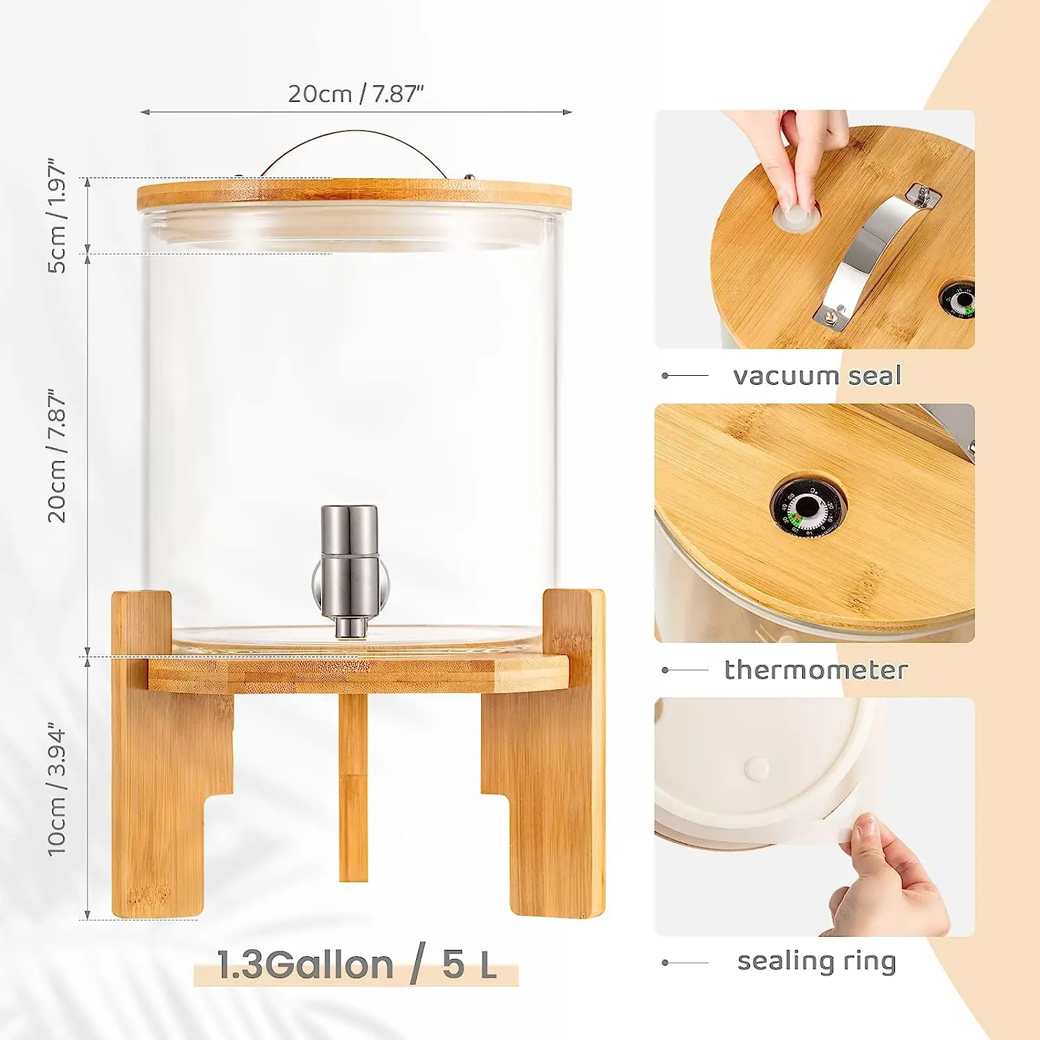 Wholesale Large Lemonade Glass Gallon Drink Dispenser Jar Glass Drink ...