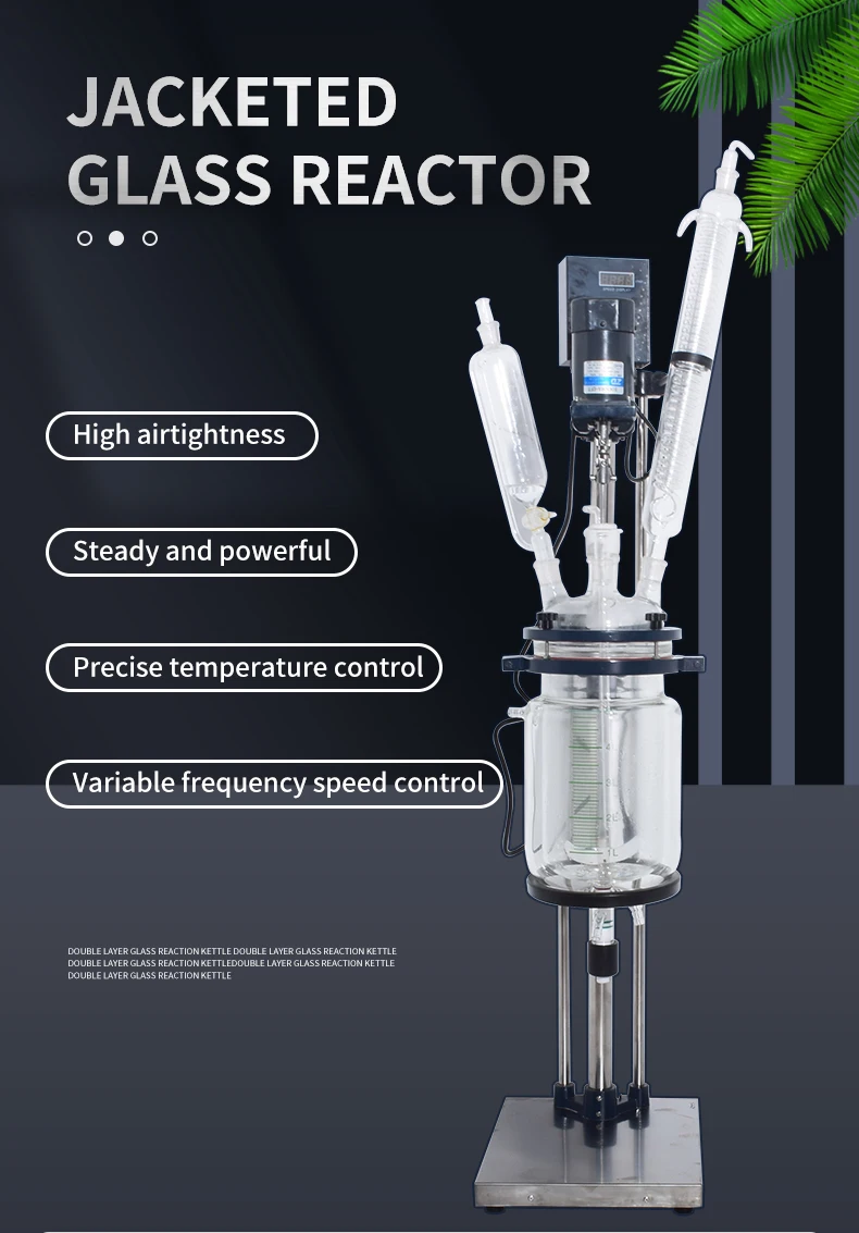 Borosilicate Glass Mini Reactor With Scrapers & Vacuum - Chemical Glass ...