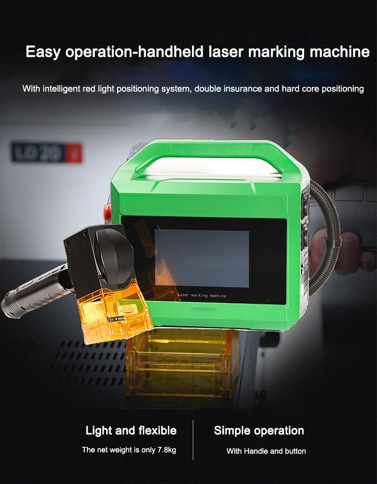 Portable Handle Fiber Laser Marking Machine For Hard Plastic And Metal ...
