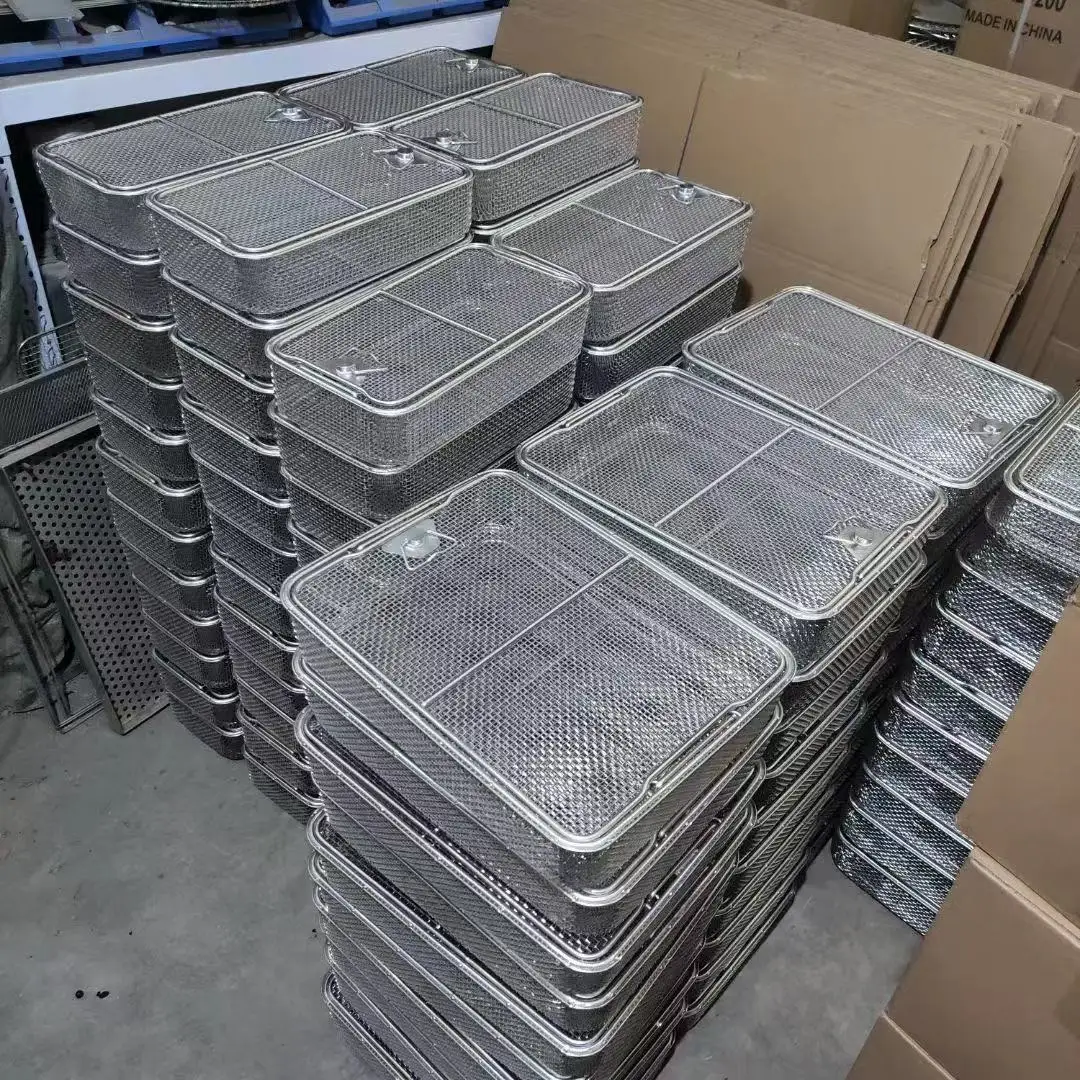 Stainless Steel Surgical Autoclavable Medical Instrument Basket