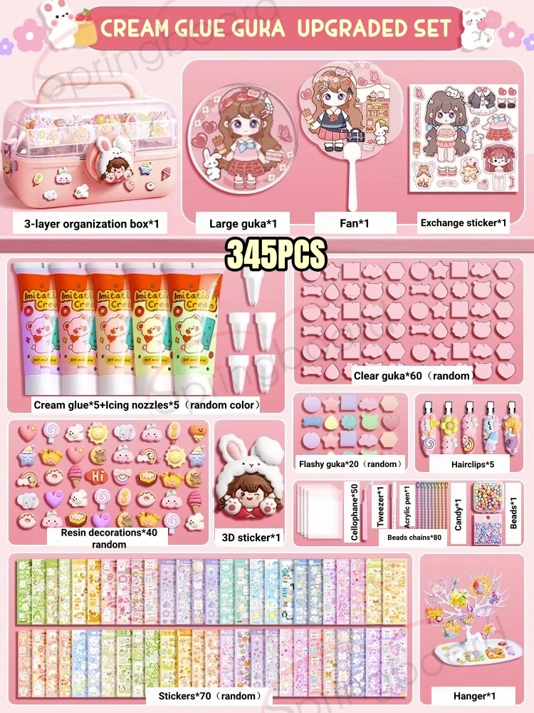 2024 Hottest Cream Glue Guka Diy Material Kit With Organizing Box Guka ...