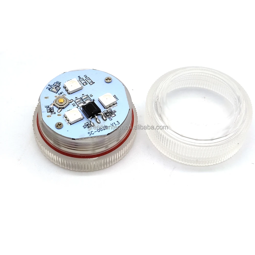 USB Rechargeable Mini 3 LED Submersible 24 / 28 Key Remote Control RGB ...