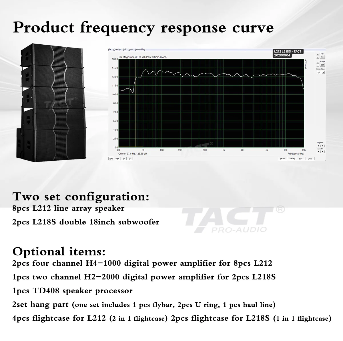 TACT PRO AUDIO Line Array Sound System for Outdoor Performance