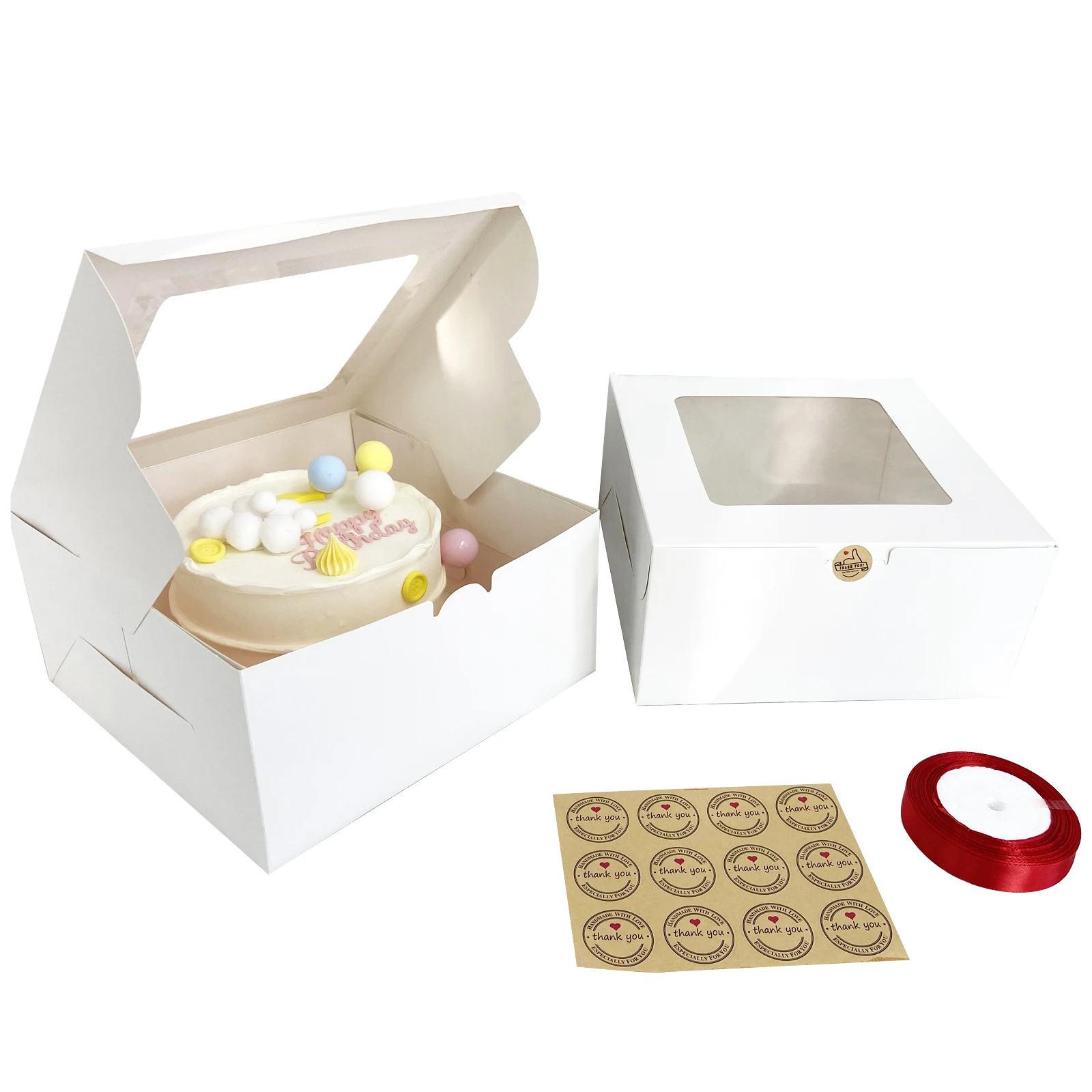 Custom Design Packaging Ice Cream Cake Box Cartoon 12x12x5 Food Grade ...