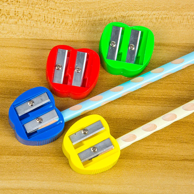 Portable Cartoon Double Hole Plastic Mini Manual Pencil Sharpener with ...