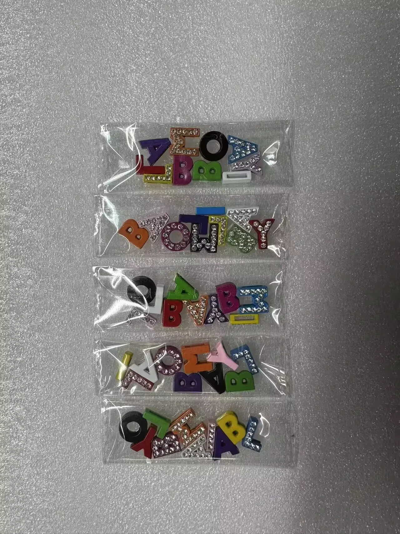 10mm Metal Black Alphabet Letters Charms Diy Individuality Slide Letter ...