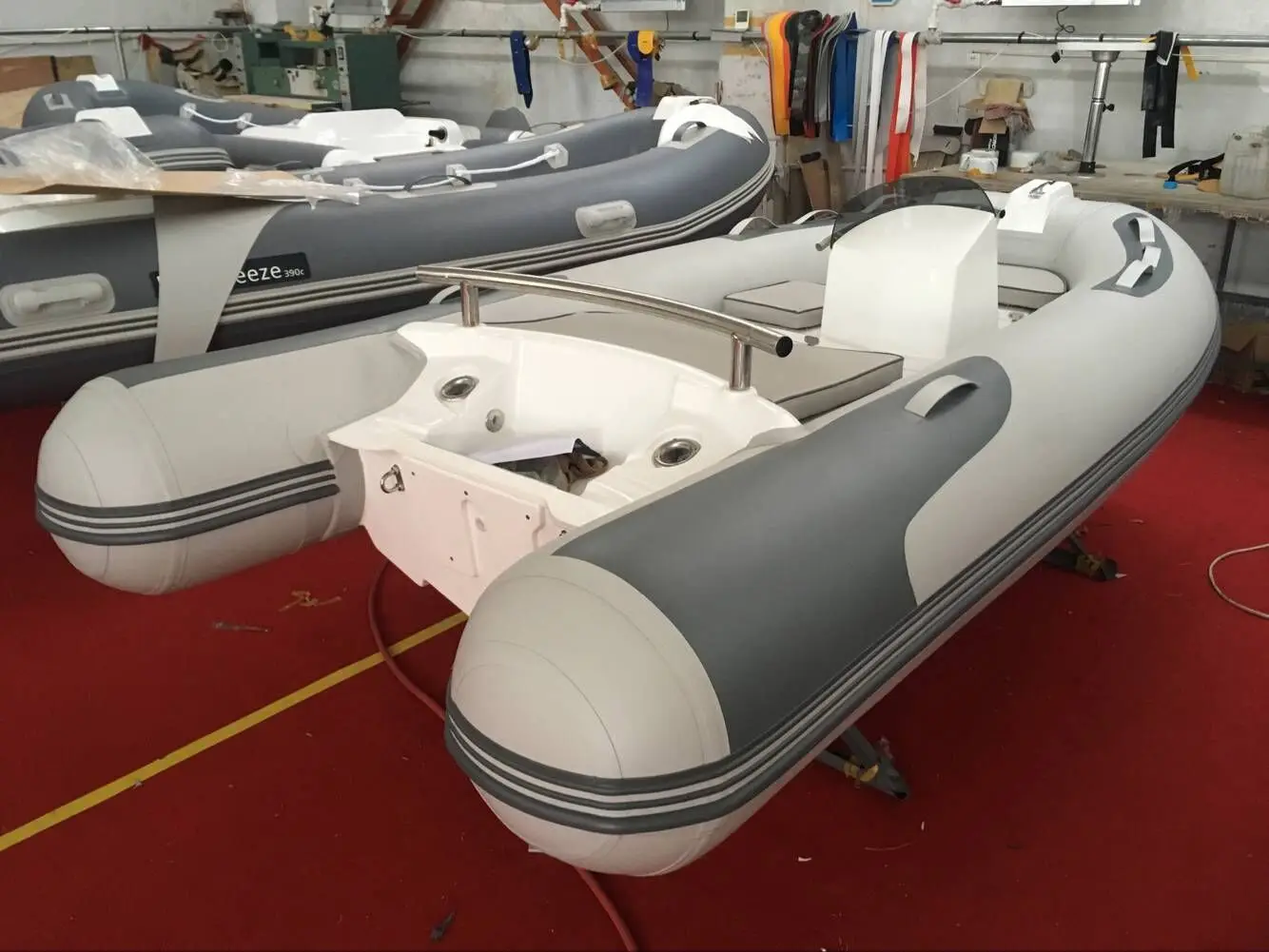 Goboat RIB330 - 3.3M Inflatable Boat for 4 Person Canoe Fishing