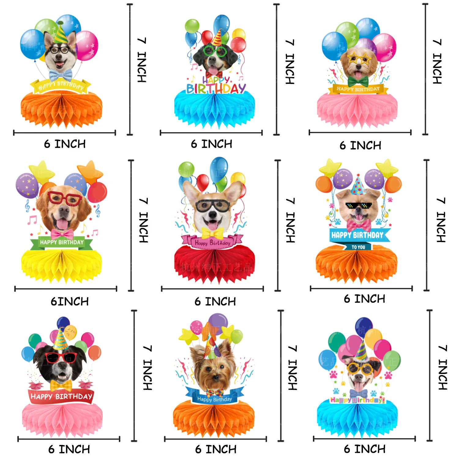Pafu Birthday Centerpieces For Tables Decorations 9 Pieces Dog Cat ...