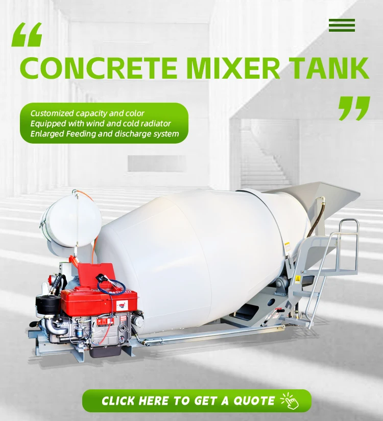 Mixing Tank Gasoline Diesel Engine Optional Concrete Truck Mixer ...